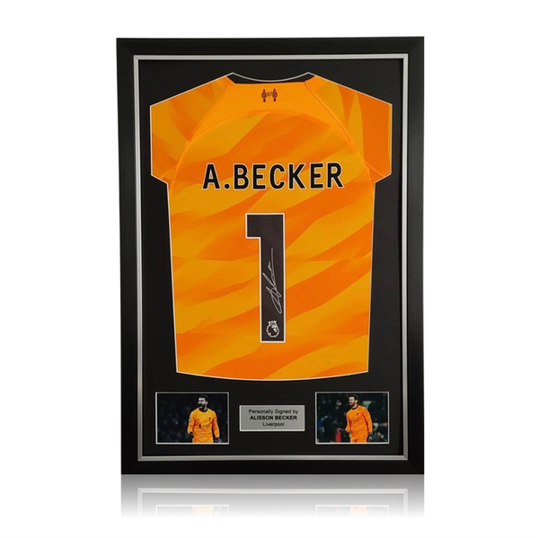 Alisson Becker Hand Signed Liverpool 2023-24 3rd Goalkeepers Shirt In ...
