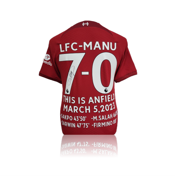 Darwin Nunez Hand Signed Liverpool 7-0 United Game 2022-23 Home Shirt ...