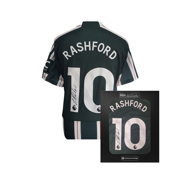 Marcus Rashford Hand Signed Manchester United 2023-24 Away Shirt in AA ...