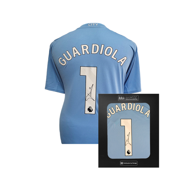 Pep Guardiola Hand Signed Manchester City 2023-24 Home Shirt in AAA Gi ...