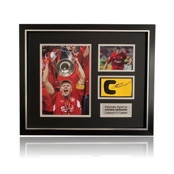 Steven Gerrard Hand Signed CAPTAINS ARMBAND in Deluxe Classic Frame ...