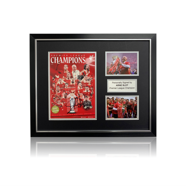 Arne Slot Hand Signed Liverpool 2024-25 CHAMPIONS Programme In Deluxe ...