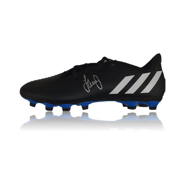 Jamie Carragher Signed BLACK Football Boot In Deluxe Classic Dome Fram ...