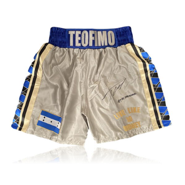 Teófimo 'THE TAKEOVER' López Hand Signed Replica Fight Shorts – AAA ...